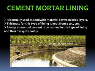 LINING OF CHANNELS | PPTX