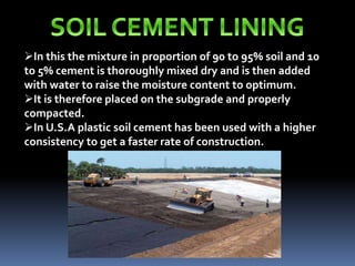 LINING OF CHANNELS | PPTX