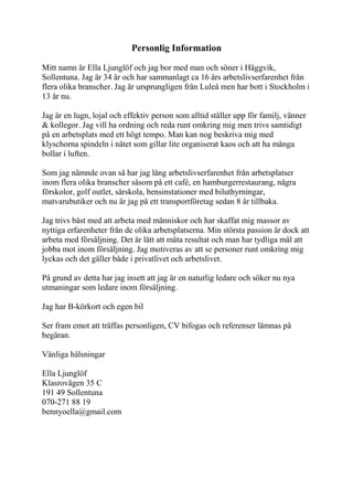 Personligt | PDF