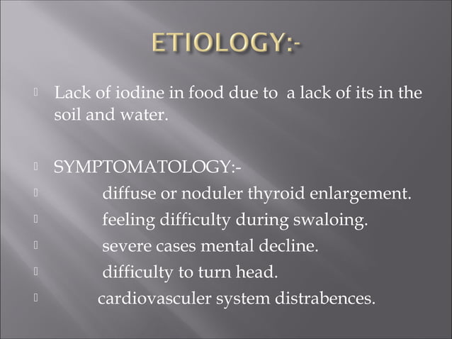 diffuse toxic & endemic goiter | PPT | Thyroid Disorders | Endocrine ...