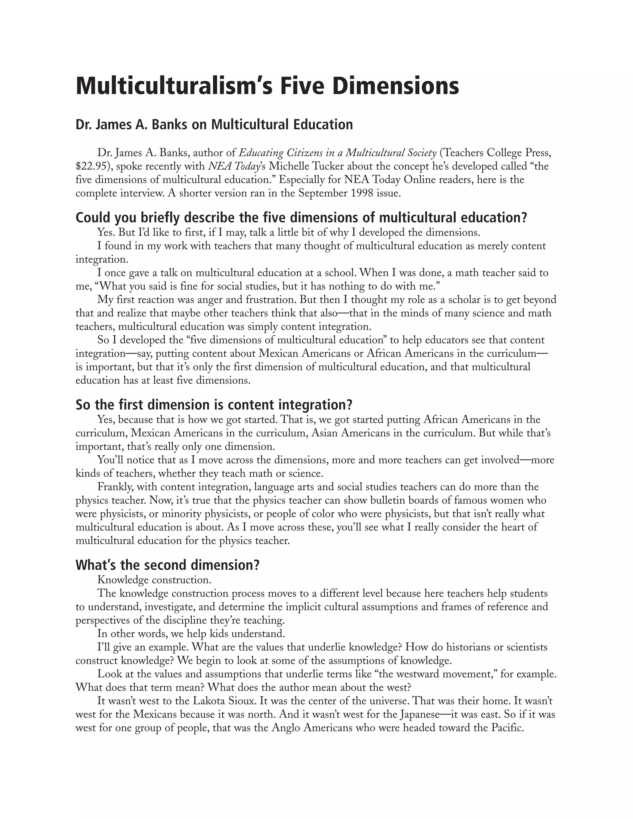 5 dimension of muticulturalism in briefs | PDF