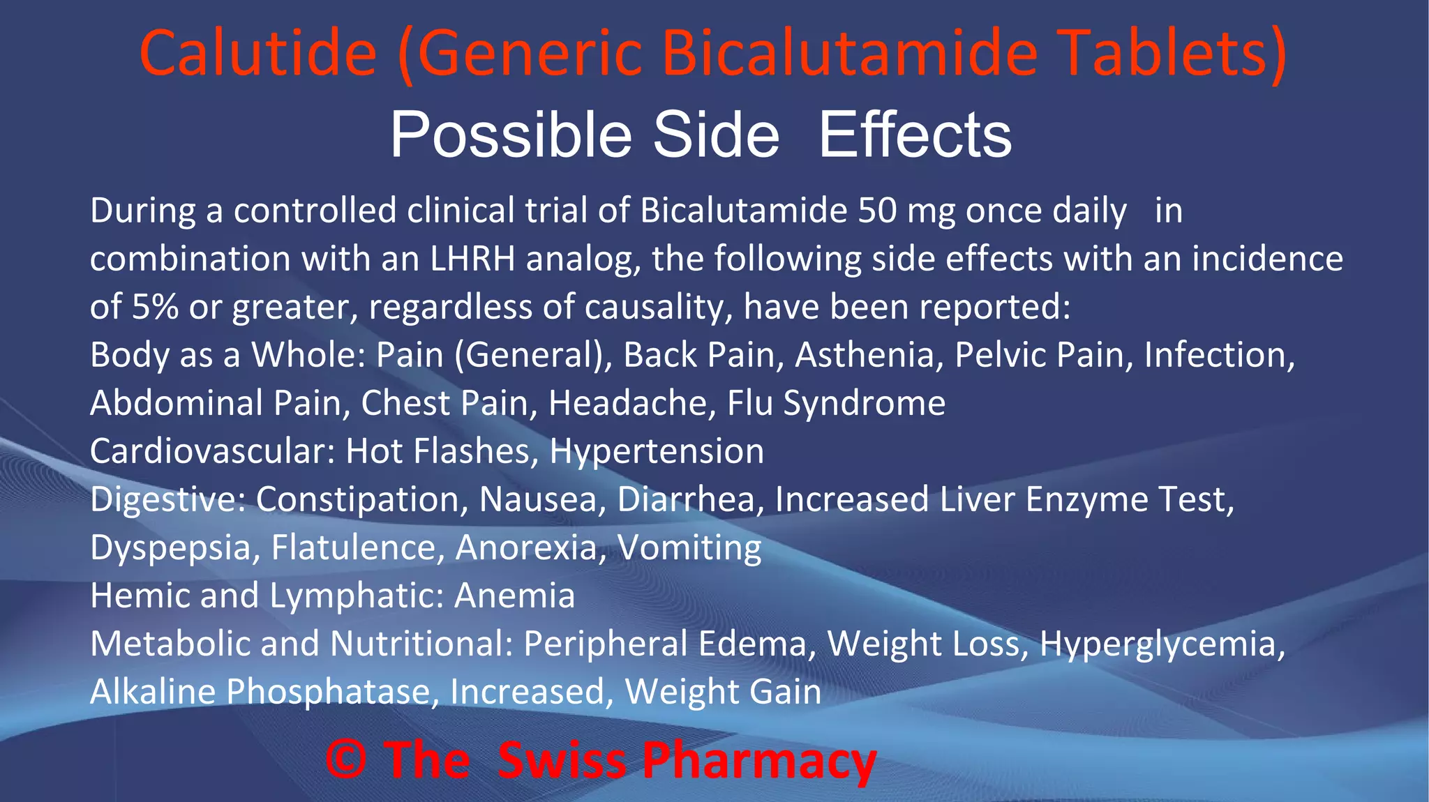Calutide Tablets (Generic Bicalutamide Tablets) | PPT