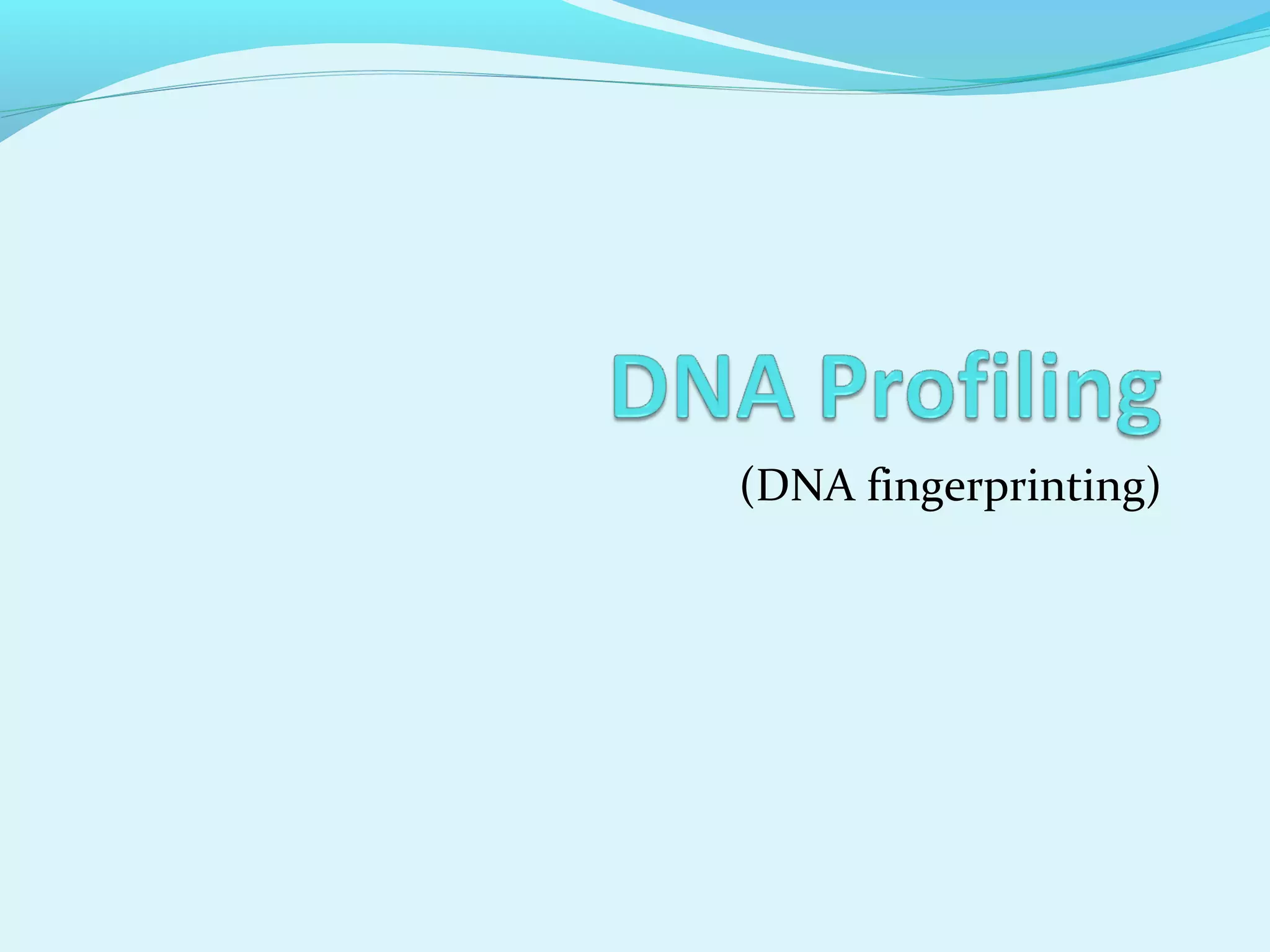 dna fingerprinting powerpoint | PPT