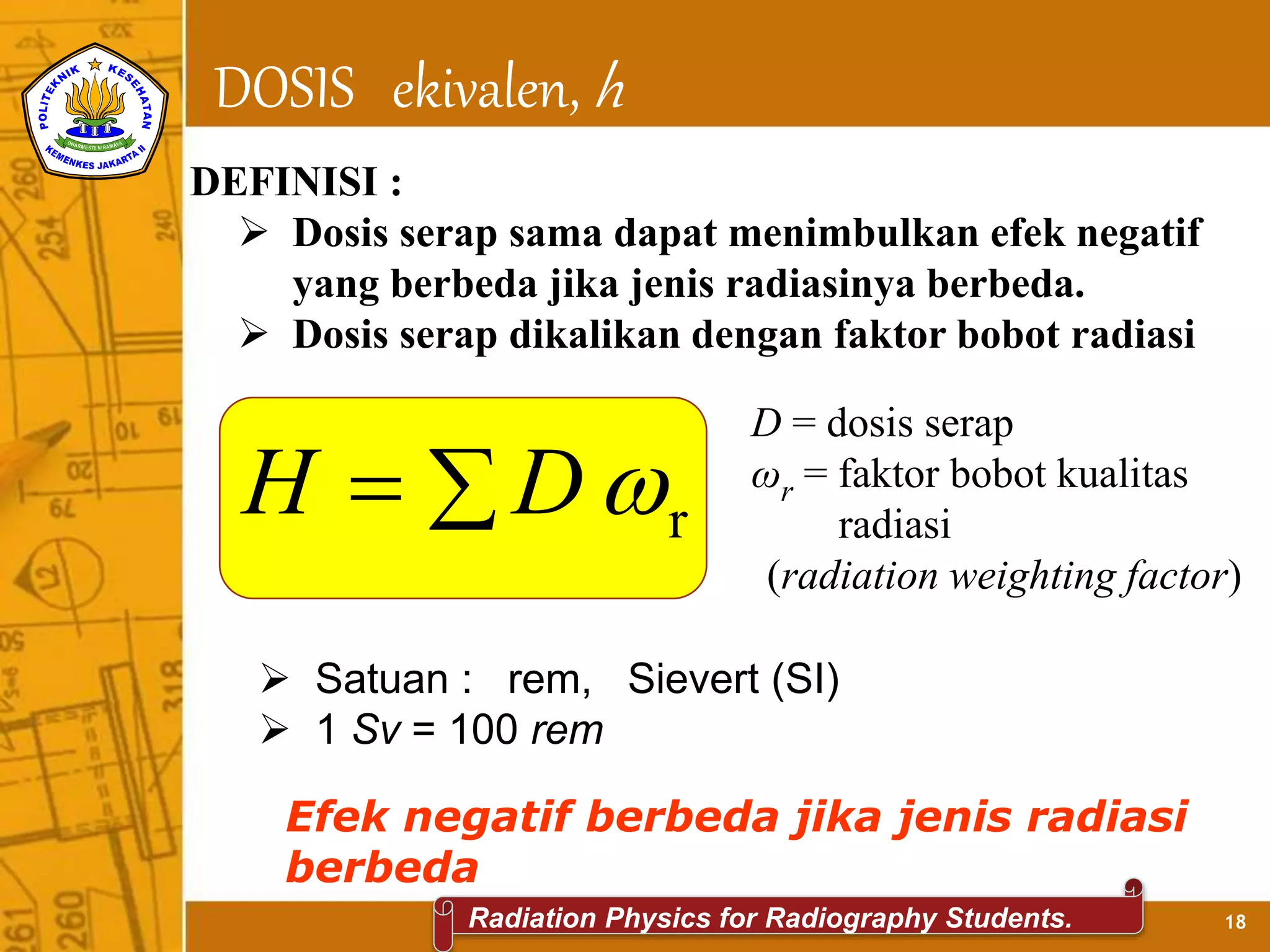 Dosimetri:: Satuan Radiasi | PPT