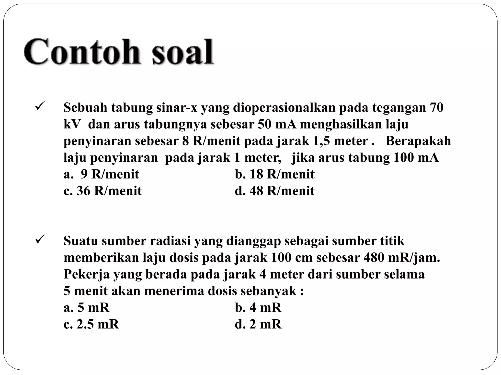 Dosimetri:: Satuan Radiasi | PPT