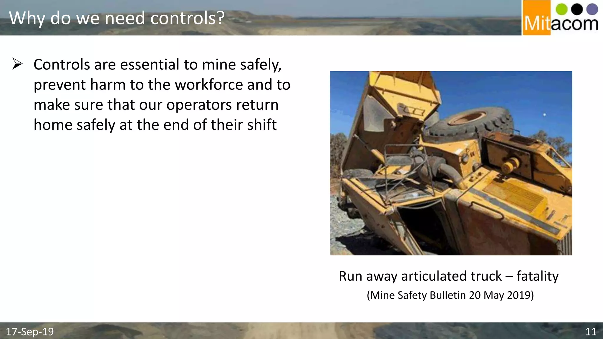 Collision management risk evaluation for mobile equipment - Dr Chris ...