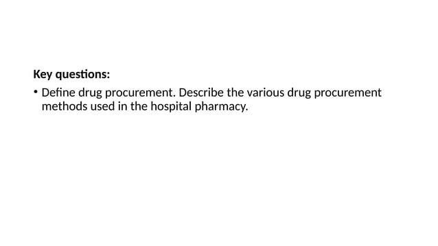 Note on Drug purchasing and inventory control | PPT
