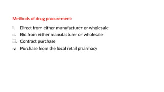 Note on Drug purchasing and inventory control | PPTX