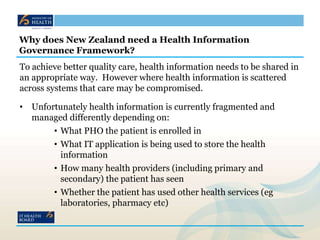 The Health Information Governance Framework | PPTX