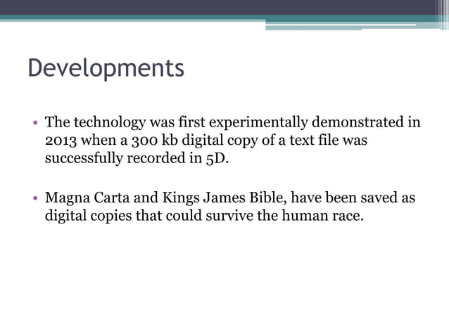 5d technology | PPTX | Data Storage and Warehousing | Computing