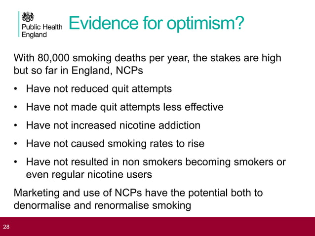 E-Cigarettes - how should Public Health respond - Martin Dockrell | PPT
