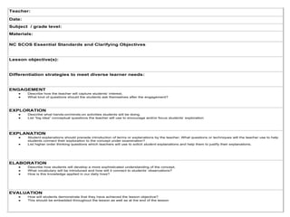 5 e lesson plan by Dr.Omprakash H M | PPTX