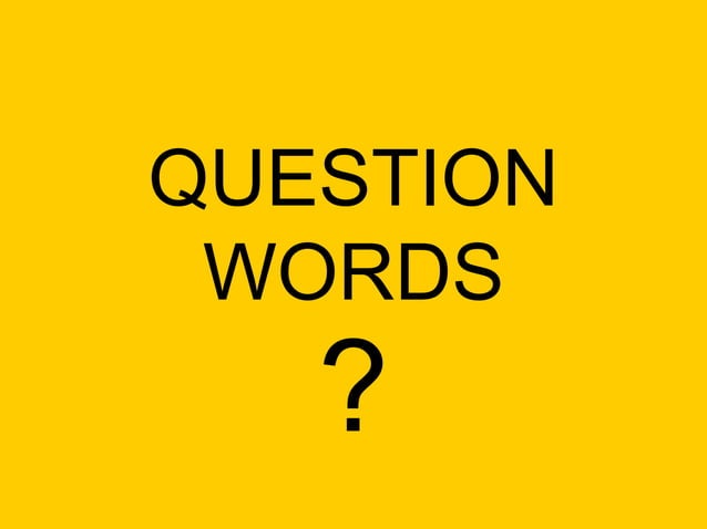 5e Wh Question Words Visi | PPT