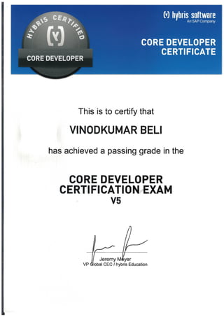 SAP HYBRIS CORE DEVELOPER VINOD | PDF