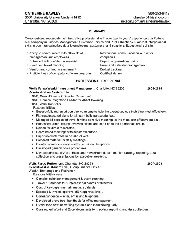 Catherine Hawley Resume | PDF