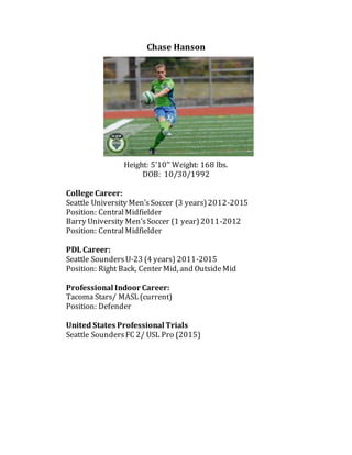 Soccer Resume | DOCX
