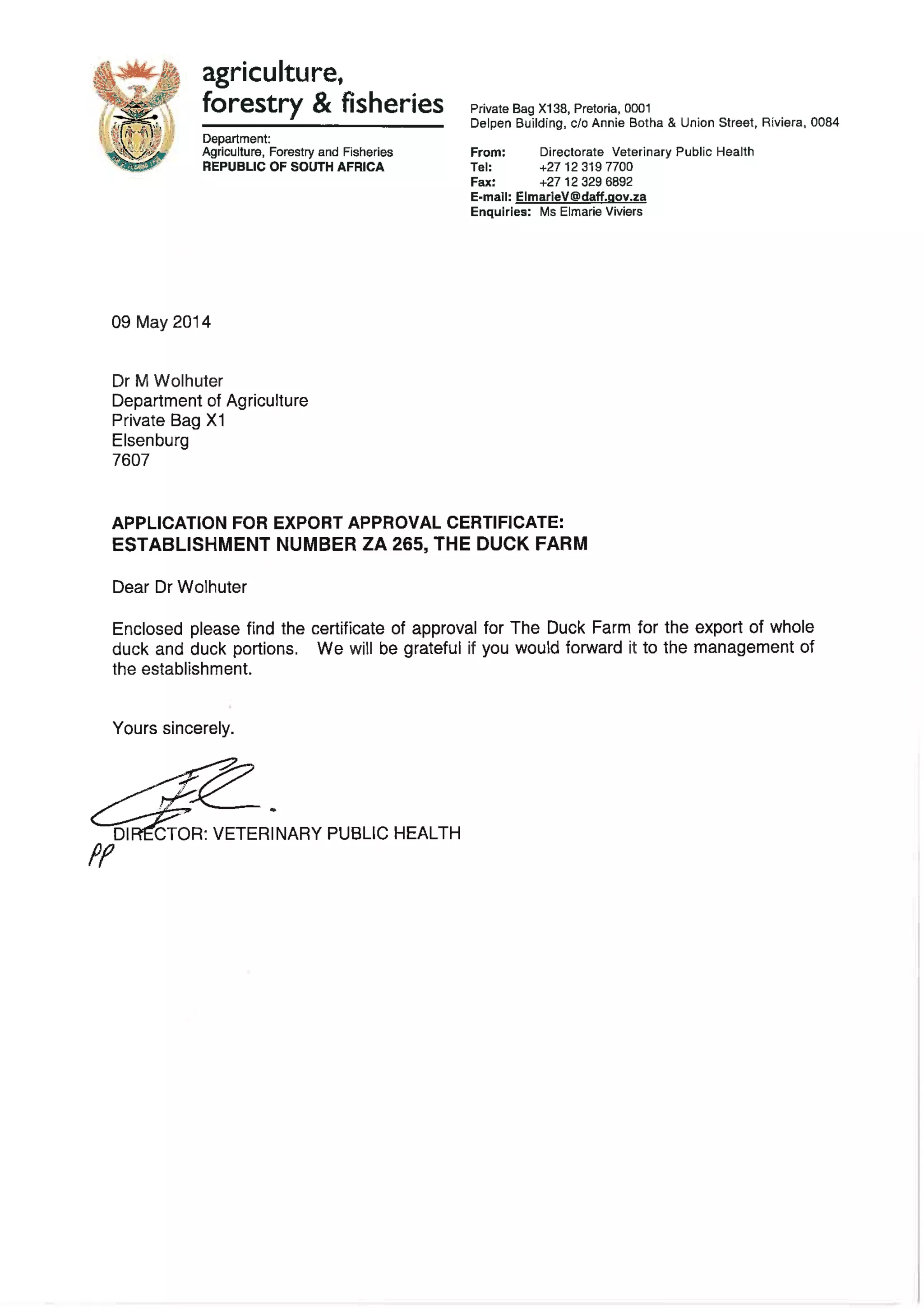 Export Certificate-2014 | PDF