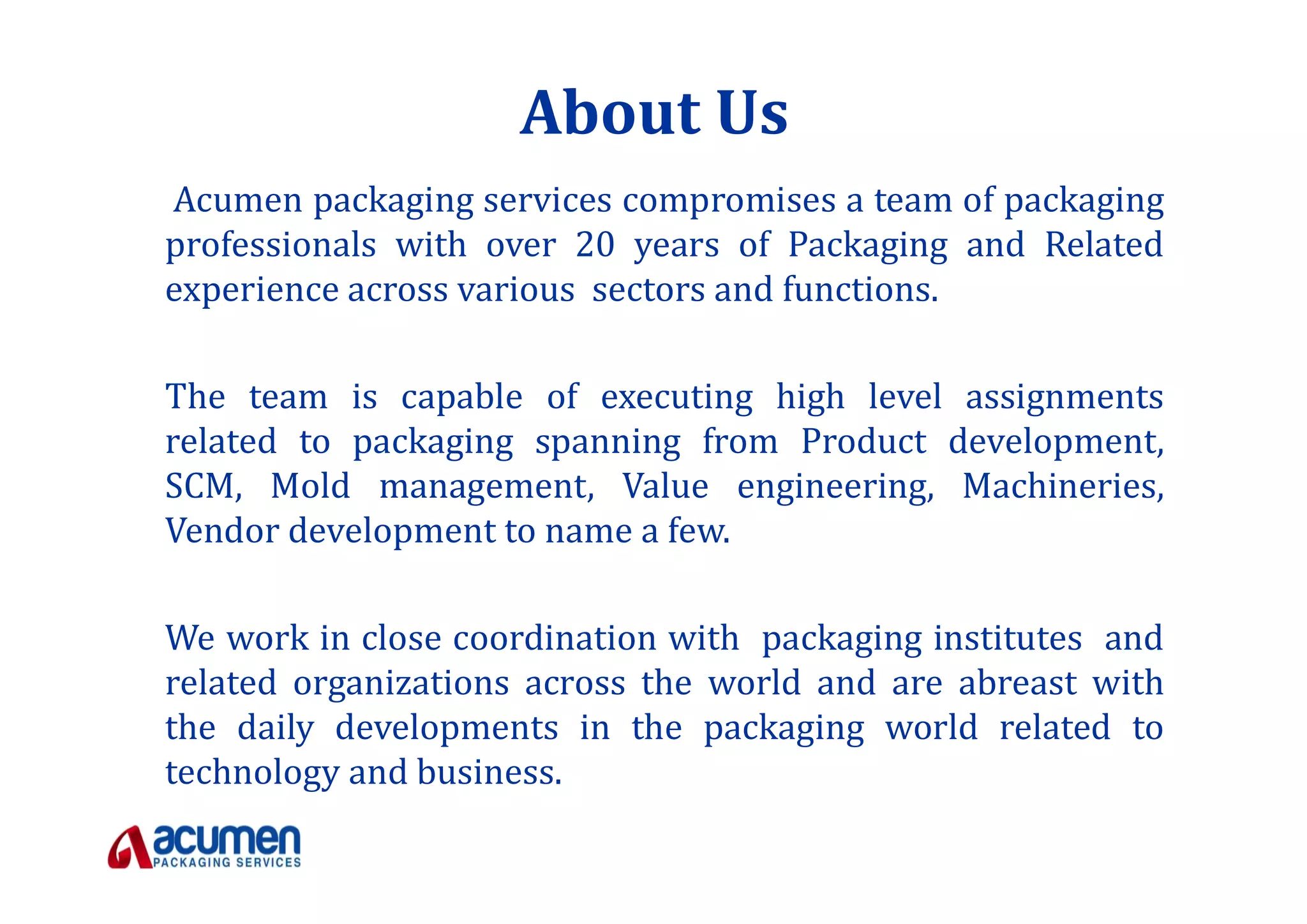 Acumen Packaging Services LA | PPT