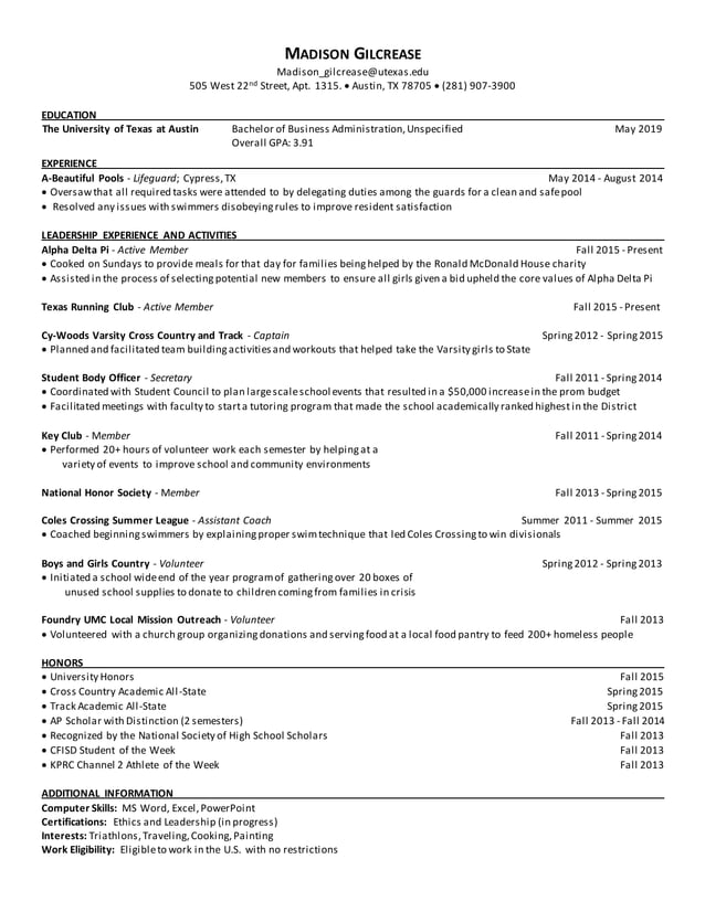 MG Resume ba 101 | PDF
