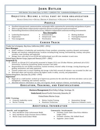 John Butler Resume | DOCX