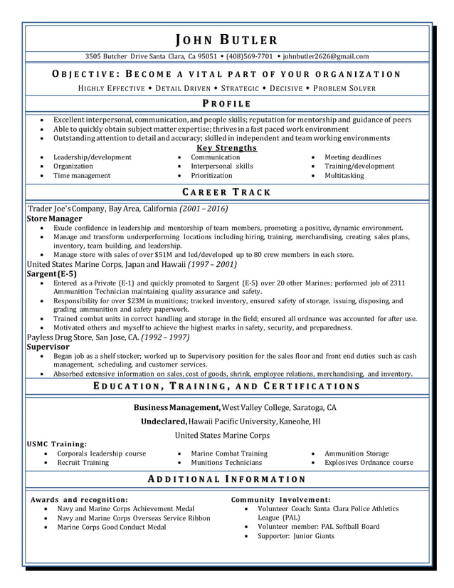 John Butler Resume | DOCX
