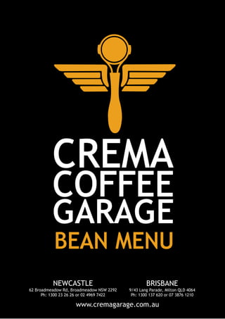 Crema Beans Menu | PDF