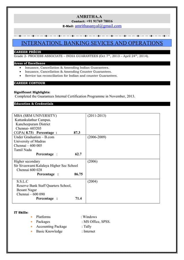 Amritha_-Resume2 | DOC