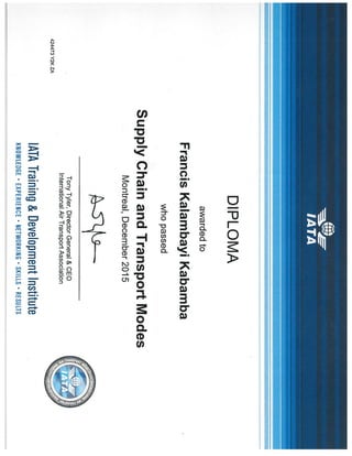 (1)IATA Supply Chain Diploma | PDF