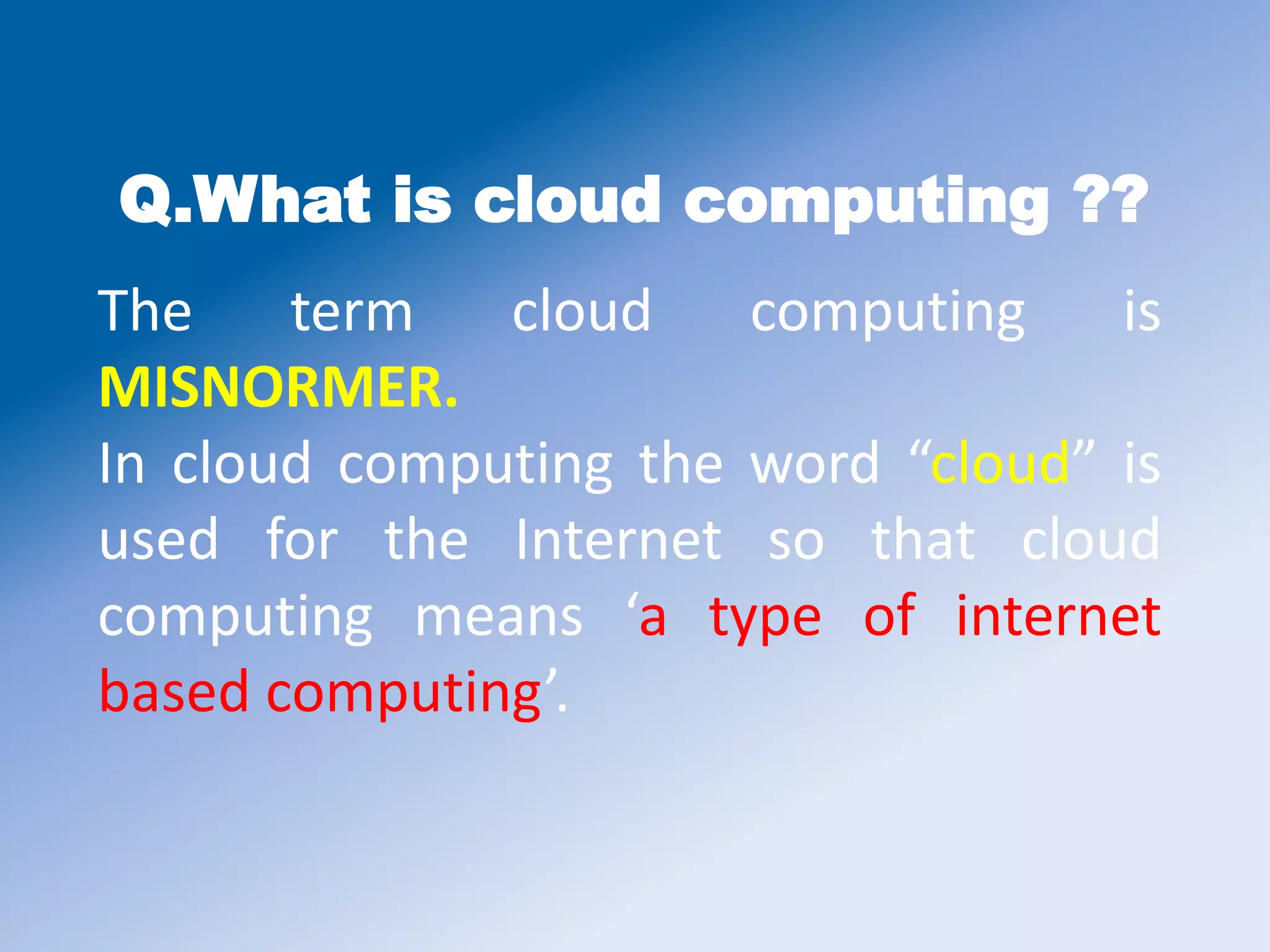 Cloud Computing ppt | PPTX
