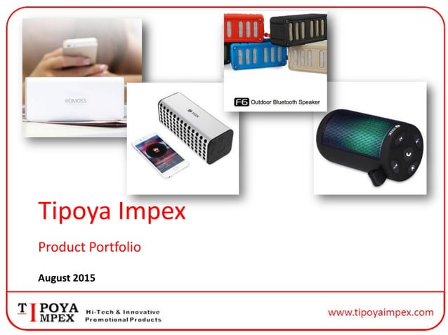 TipoyaImpex_Corporate_ProductPortfolio | PPT