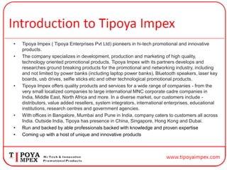 TipoyaImpex_Corporate_ProductPortfolio | PDF | Smartphones | Consumer Electronics
