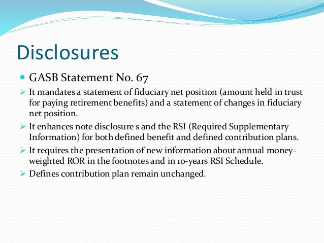 GASB Statements 67 68