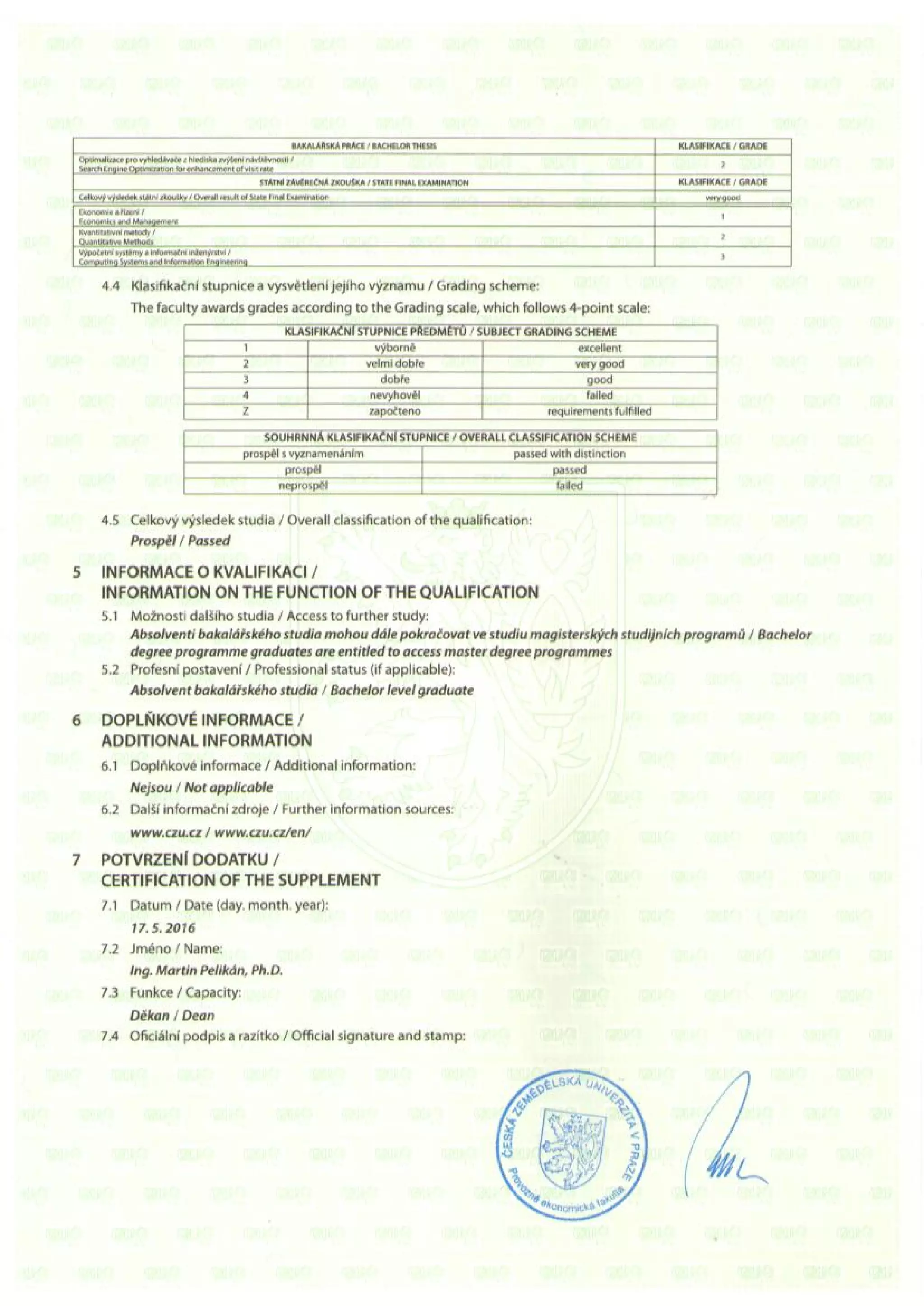 Diploma Supplement | PDF