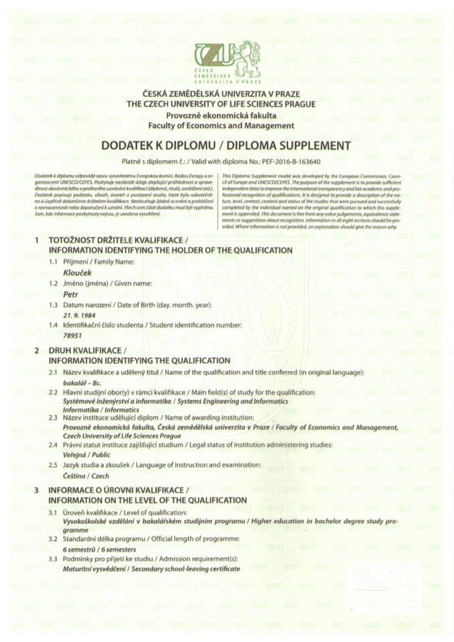 Diploma Supplement | PDF