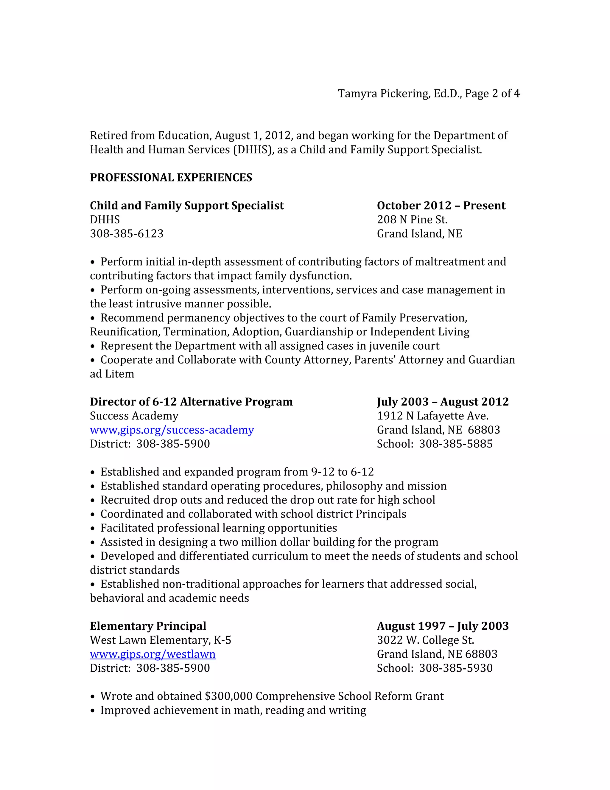 Updated resume 2015 | DOC