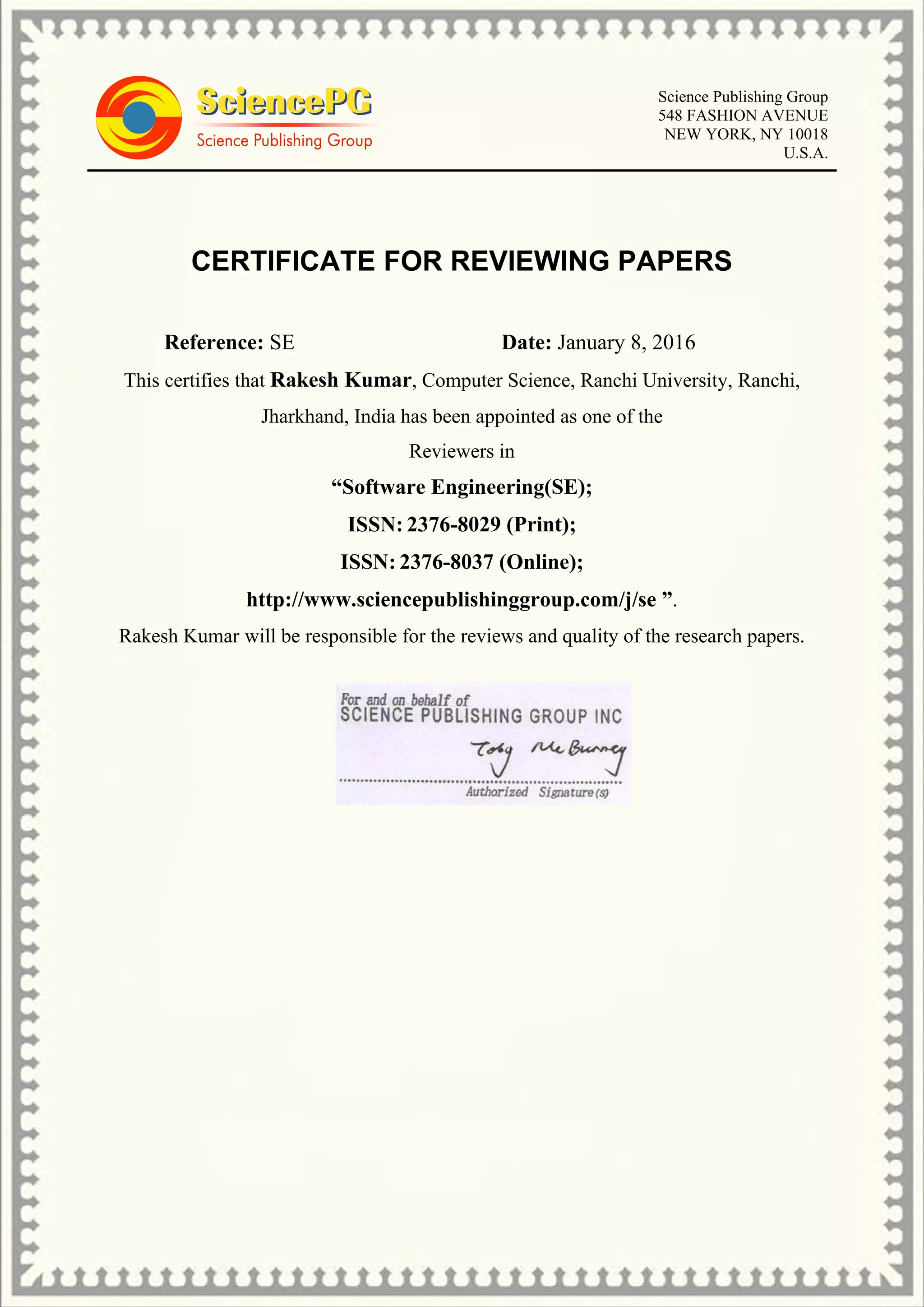 Certificate_for_Reviewer | PDF