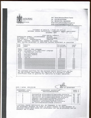 matric statement024 | PDF