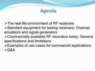 RF Recording and Playback | PPTX