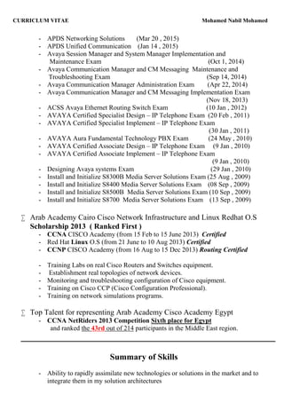 AVAYA Technical Support Engineer | PDF | Computer Networking | Computing