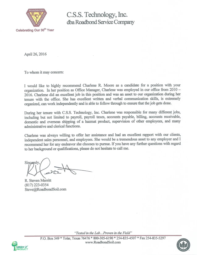 CSS Reference Letter | PDF