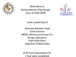 nbsingh-CSIR-CEERI-Semiconductor-Activities | PPT