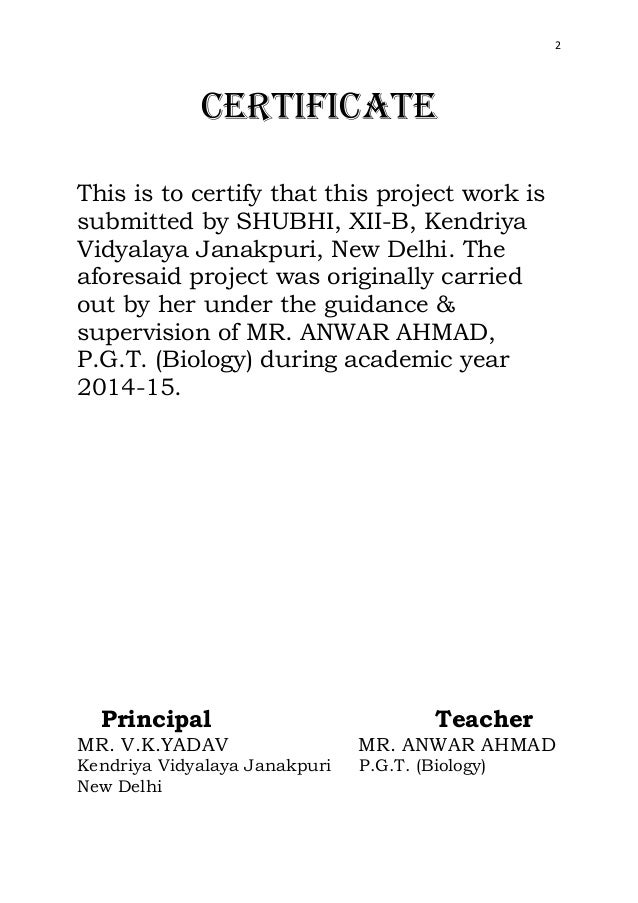 biology investigatory project