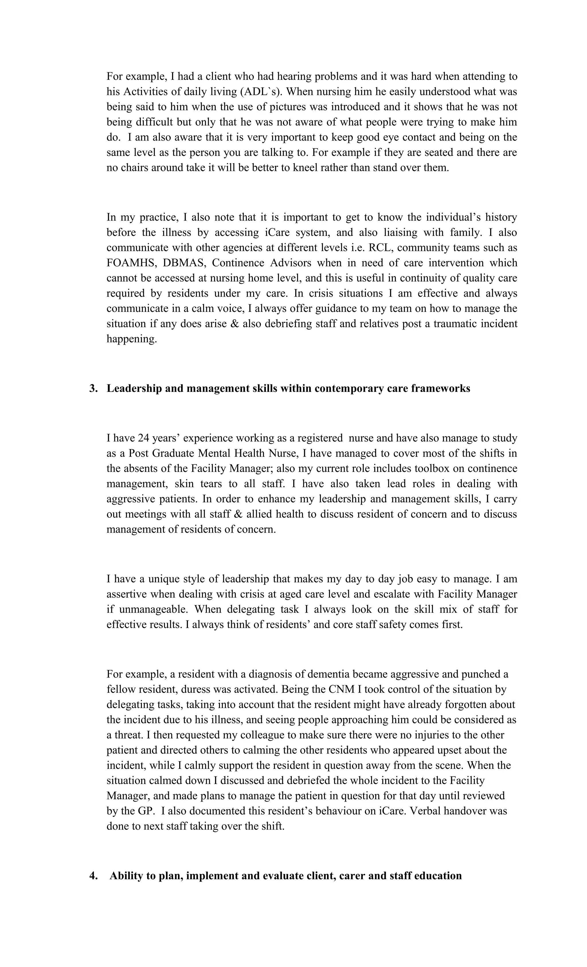 Essential criteria (4) | DOC