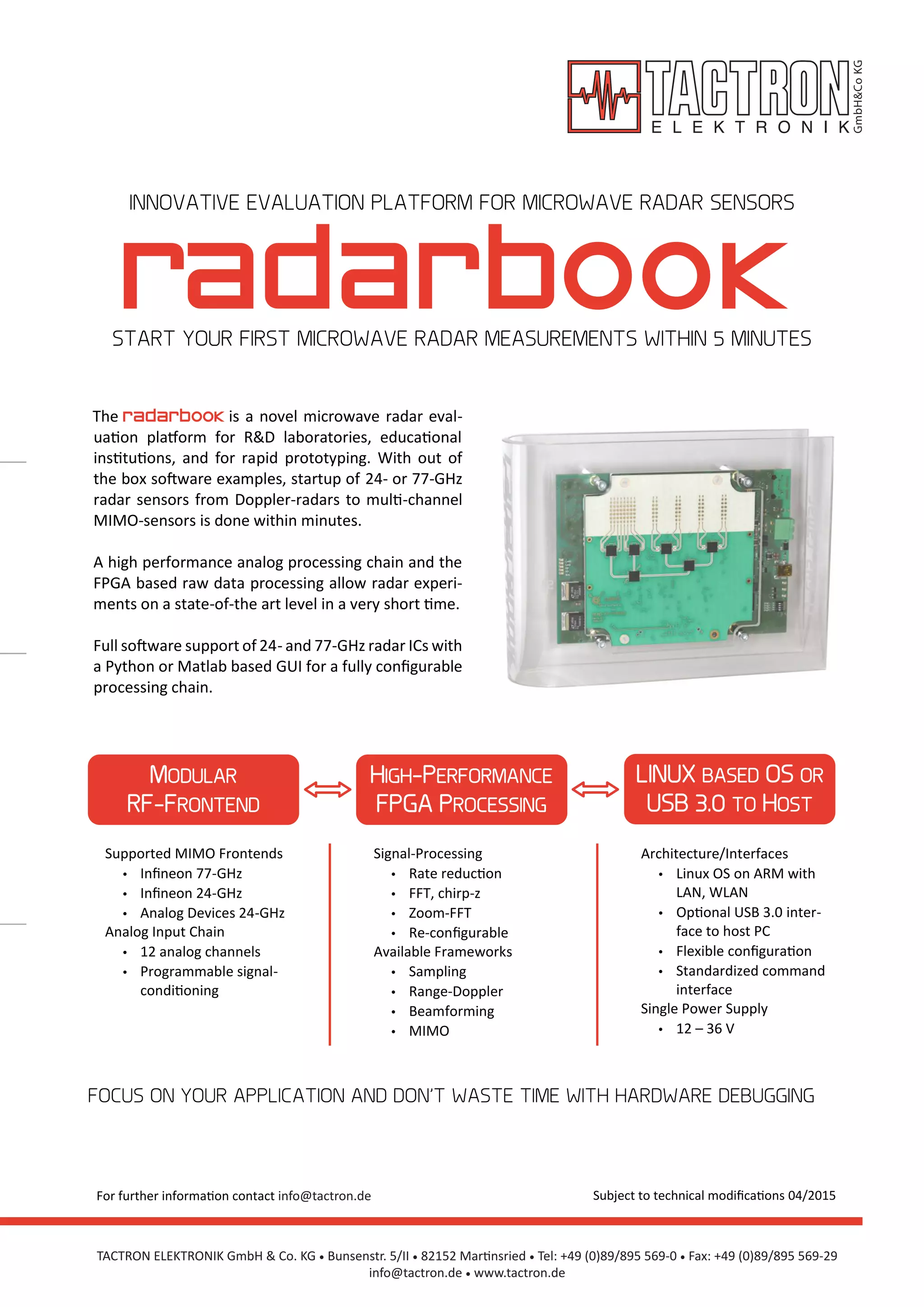 Radarbook Brochure_TACTRON | PDF