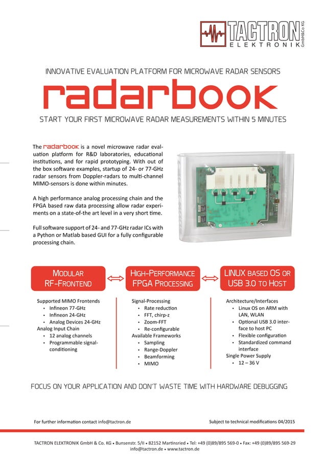 Radarbook Brochure_TACTRON | PDF