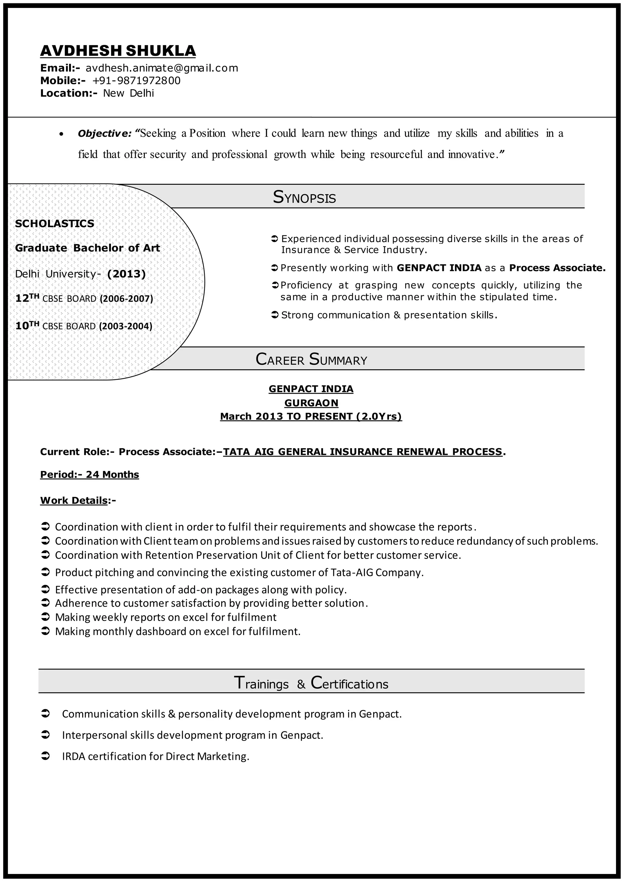 Avdhesh Shukla Resume | PDF