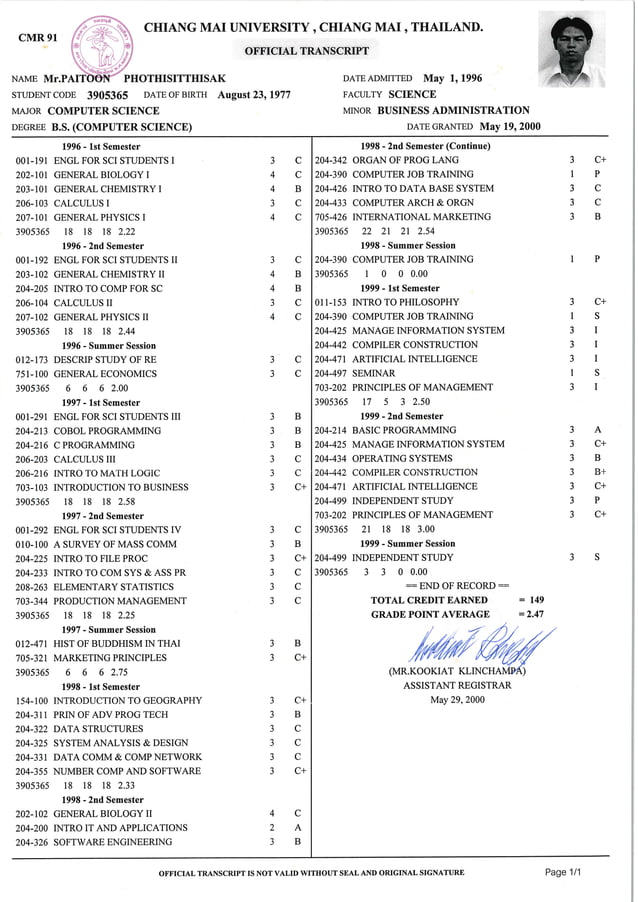 Transcript_BS_Paitoon | PDF