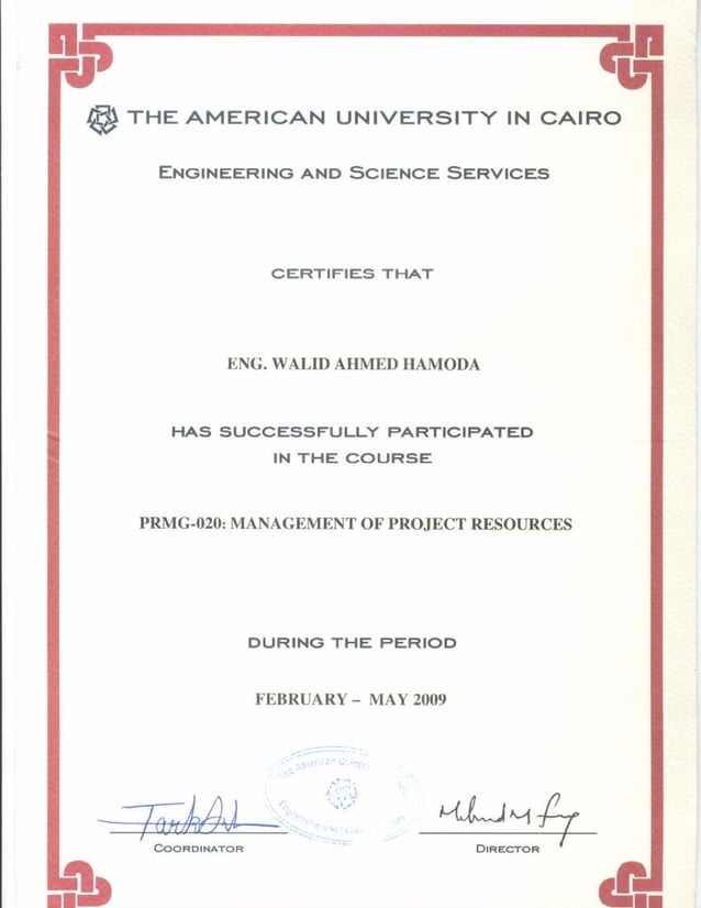 07-Management of Project Resources_AUC_2009 | PDF