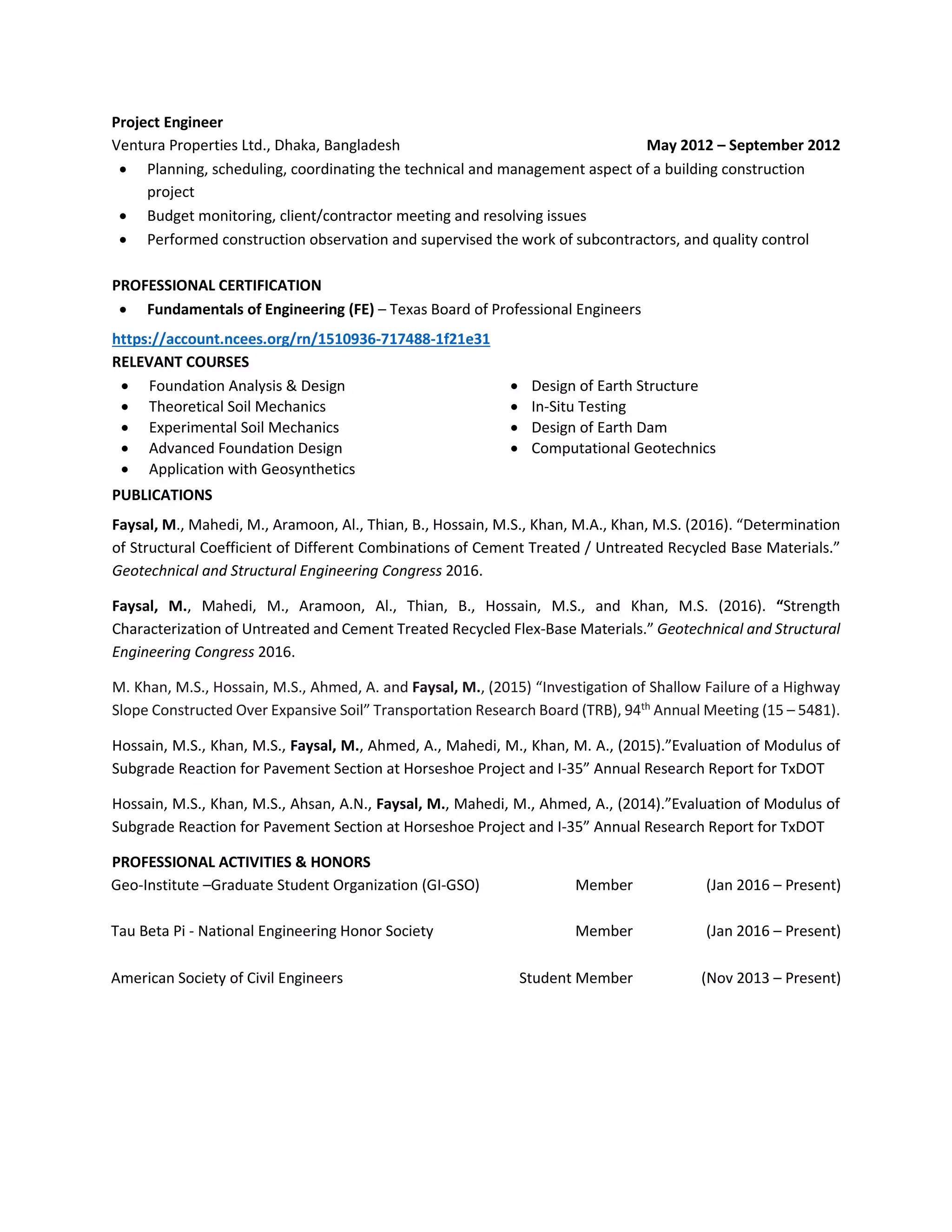 Resume - Mohammad Faysal | PDF | Professional School | Postgraduate Education