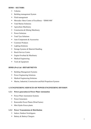 Industrial Training Report-II-DIMO | PDF